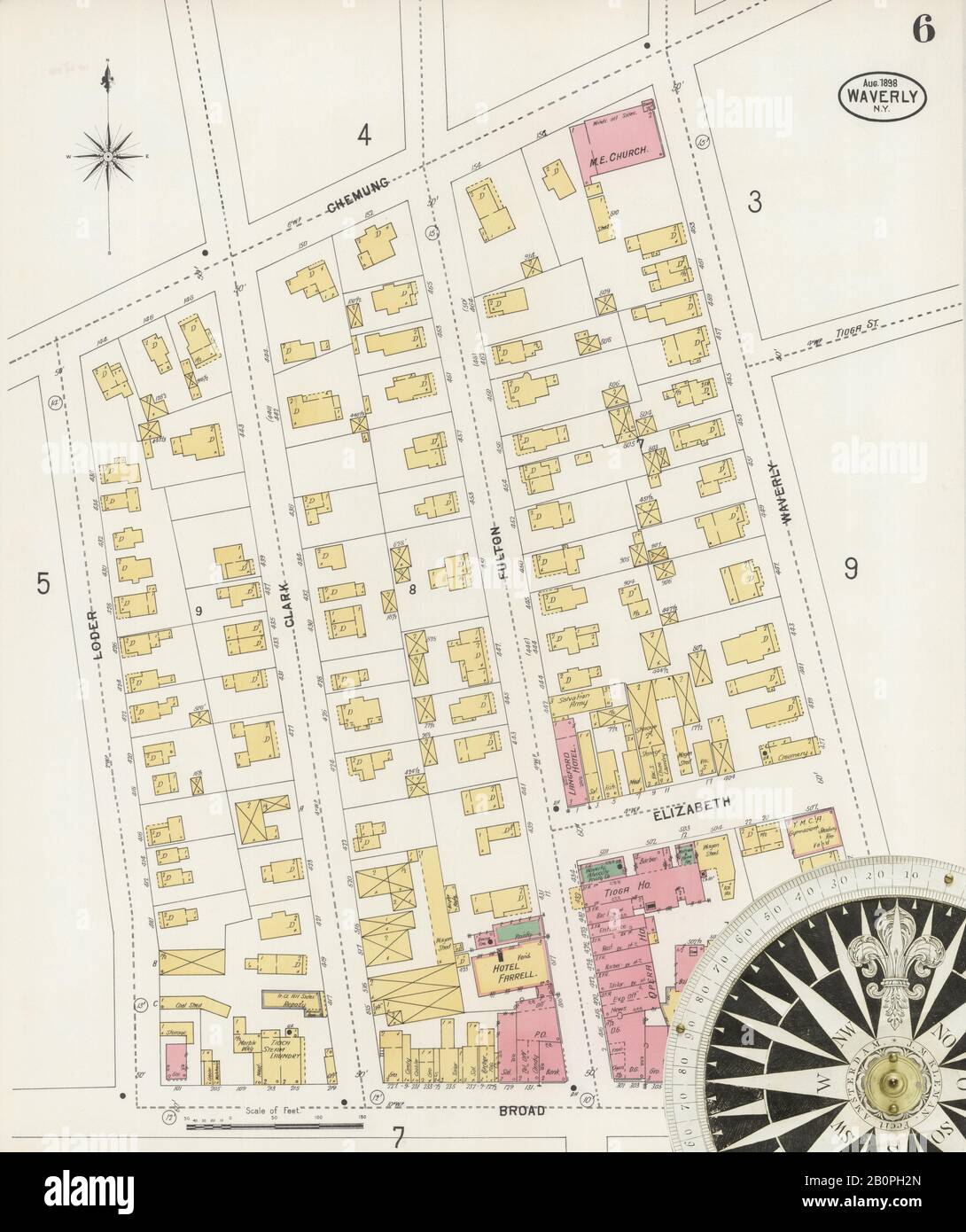 Carte de waverly new york Banque de photographies et d’images à haute ...