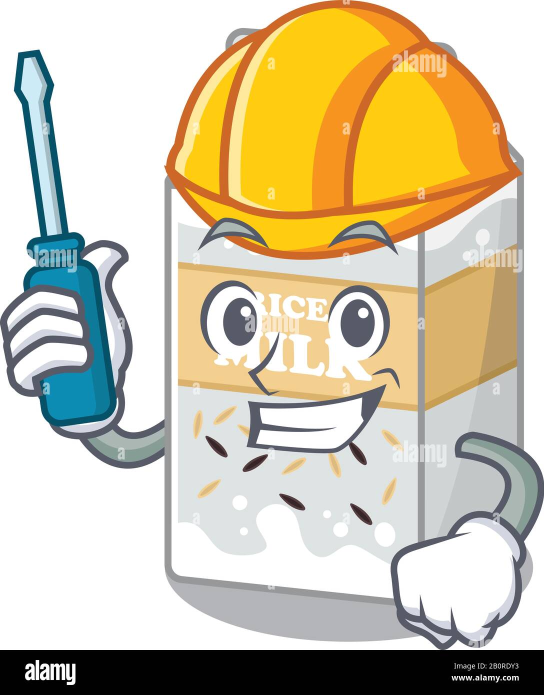 Style de personnage de dessin animé lait de riz utilisé comme ...