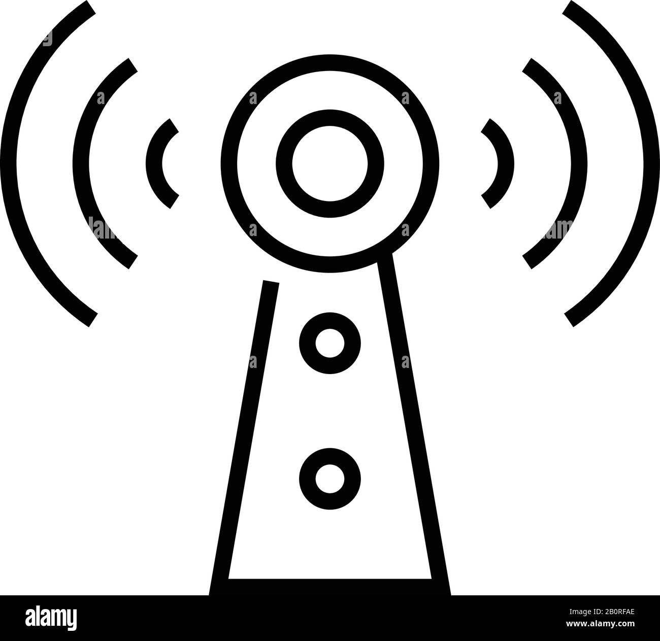 Icône de ligne d'alarme, symbole de concept, illustration vectorielle ...