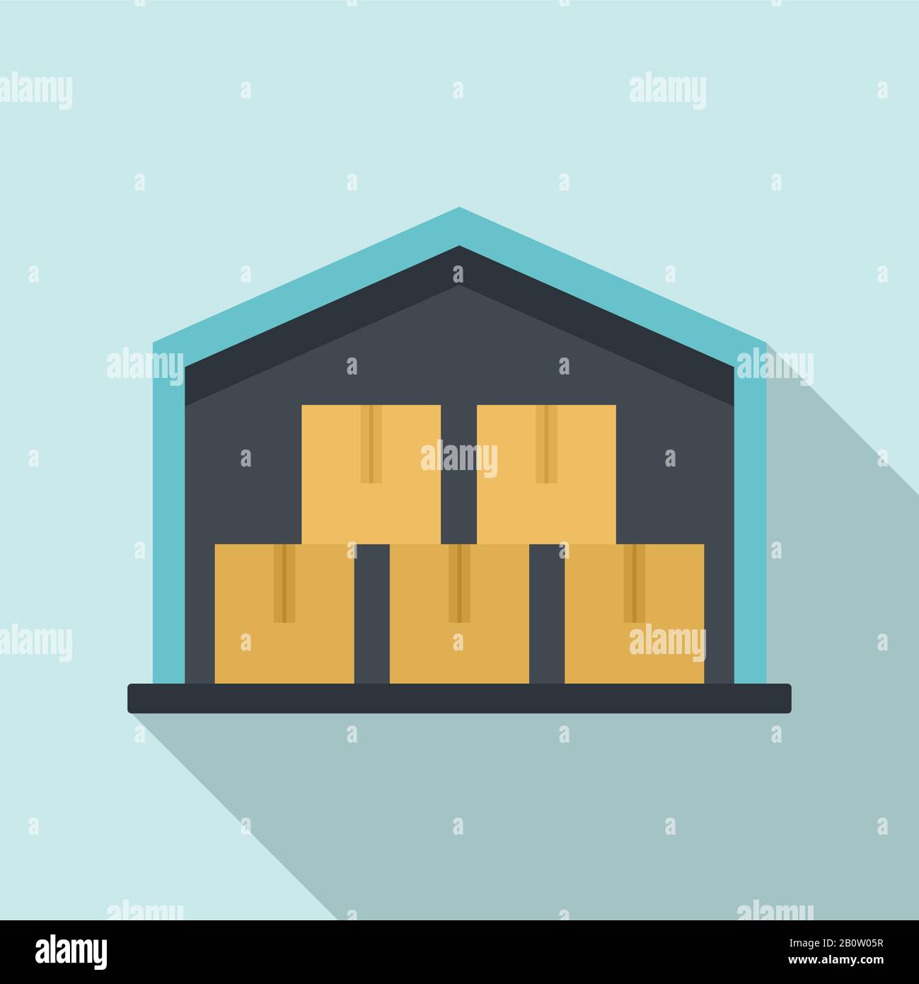 Icône d'entrepôt complet. Illustration plate de l'icône de vecteur d ...