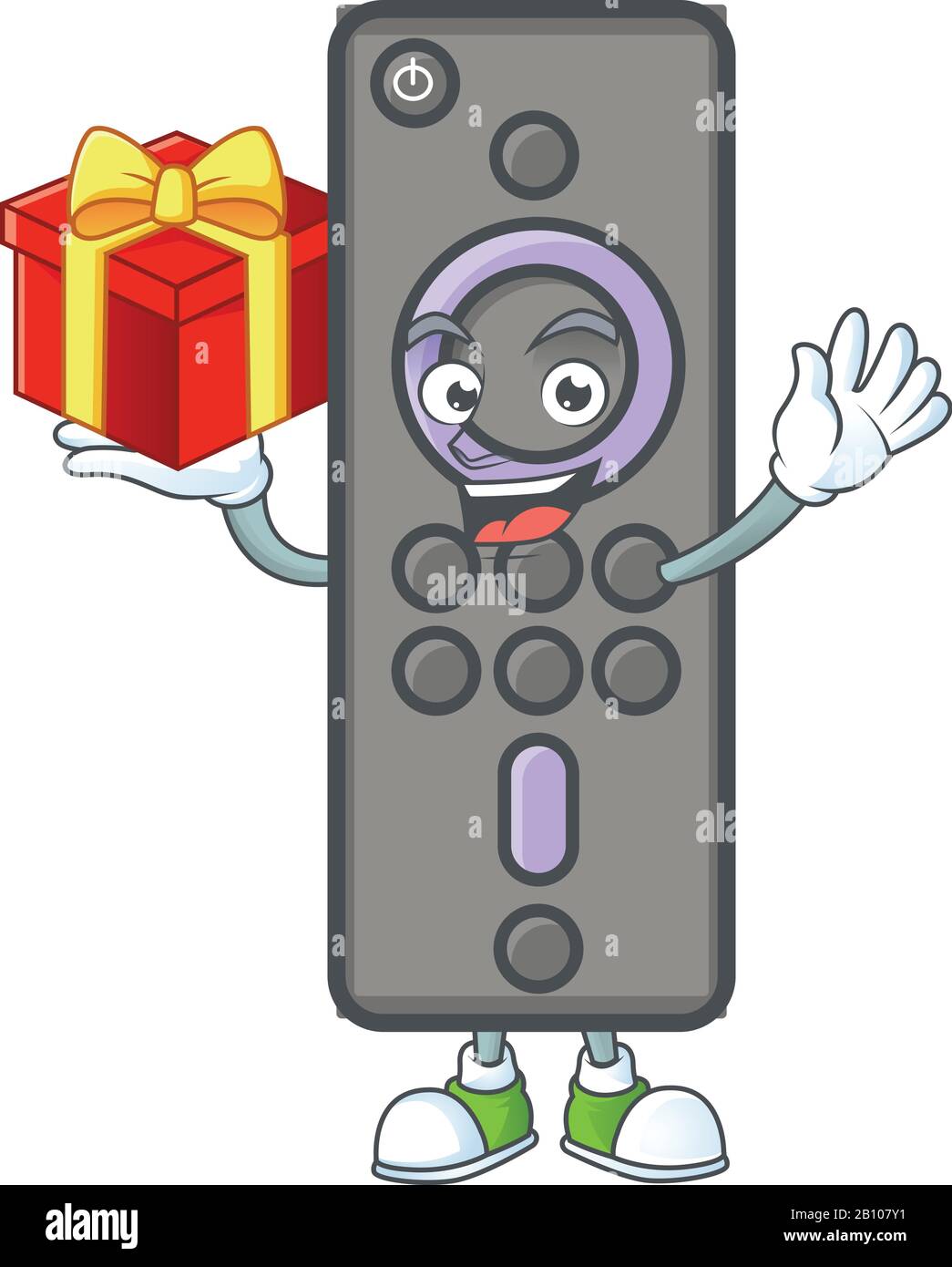 Personnage de dessin animé de la télévision à télécommande avec une ...