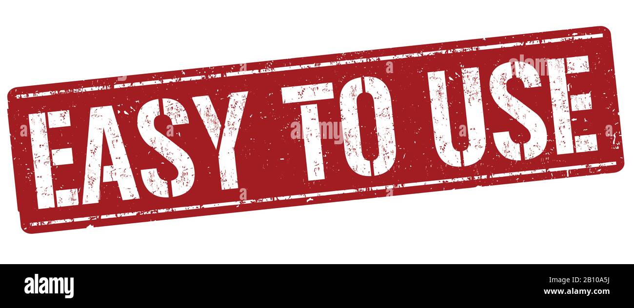 Panneau ou estampillage facile à utiliser sur fond blanc, illustration vectorielle Image ...