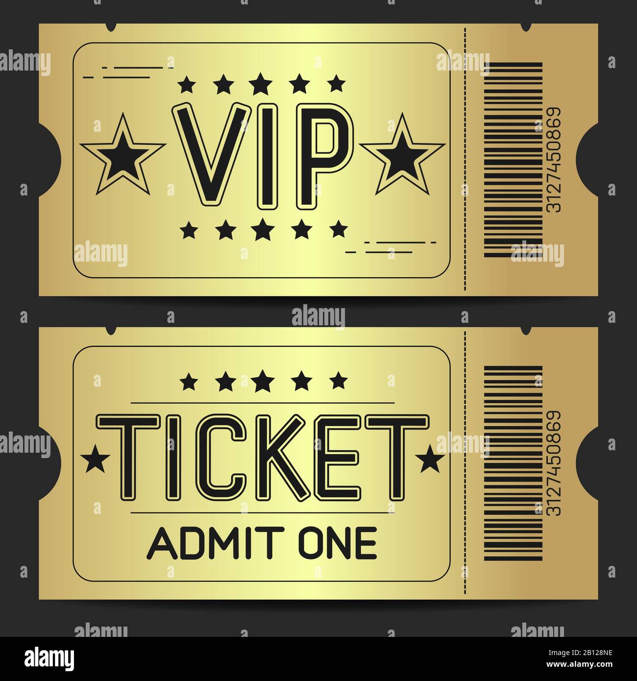 Définir Le Vecteur D'Une Icône De Ticket Dans Un Style Plat. Billet De ...