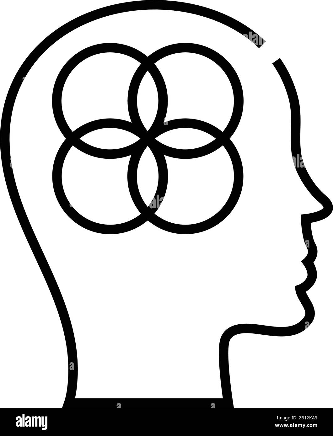 Icône de ligne de traitement complexe, signe de concept, illustration ...