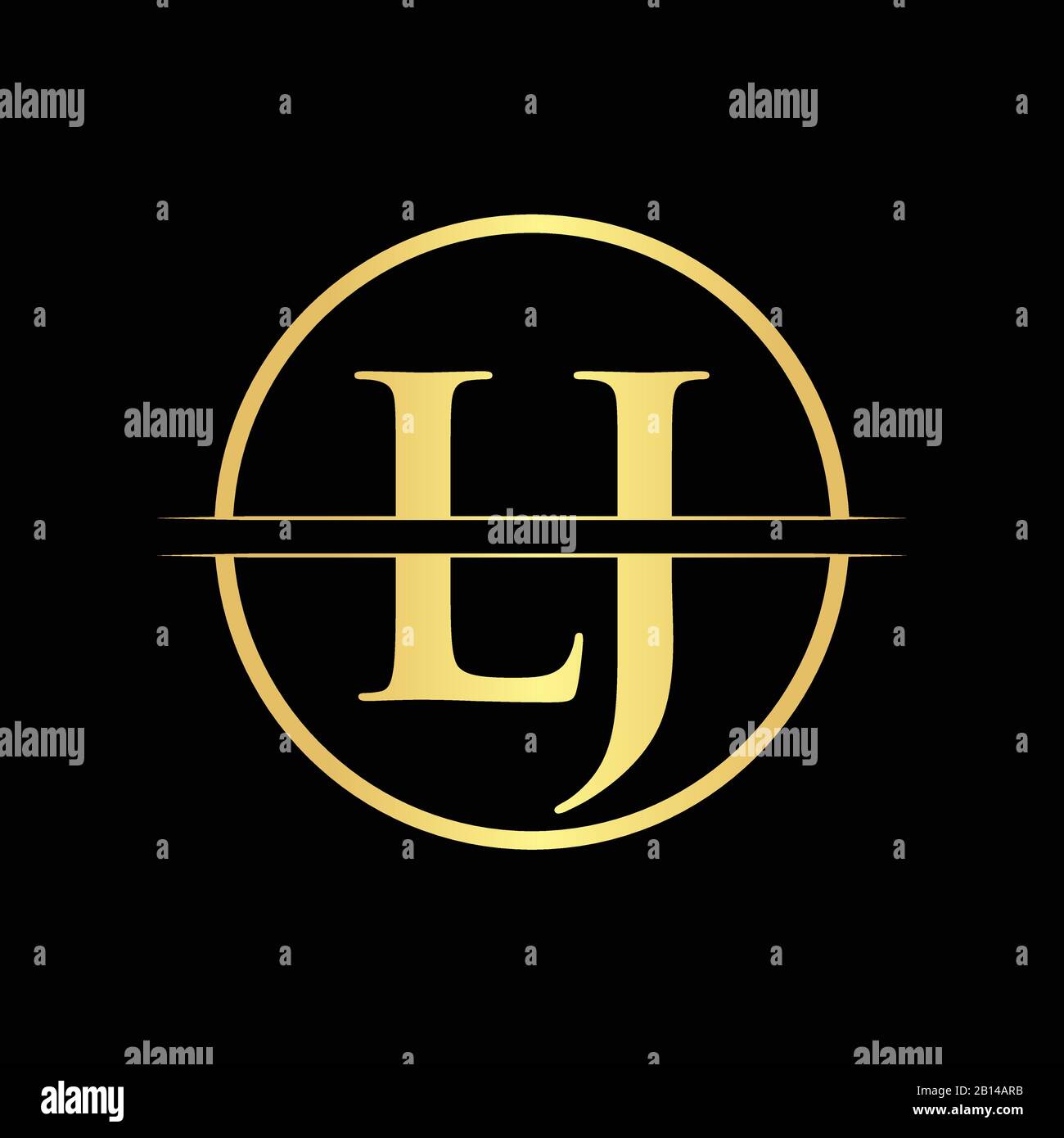 Lj logo Banque d'images vectorielles - Alamy