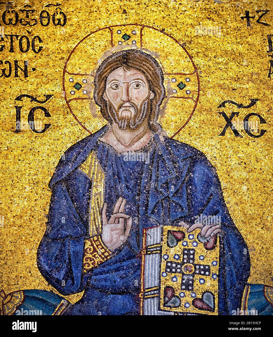 Istanbul - 25 MAI 2013 : la mosaïque ancienne du Christ à Hagia Sophia ...