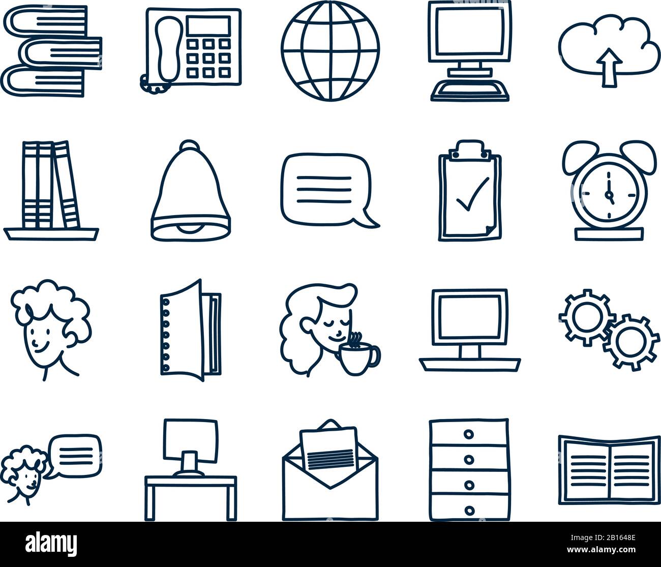 Motif icon de style dessin de la ligne de Doodle, dessin d'art ornement ...