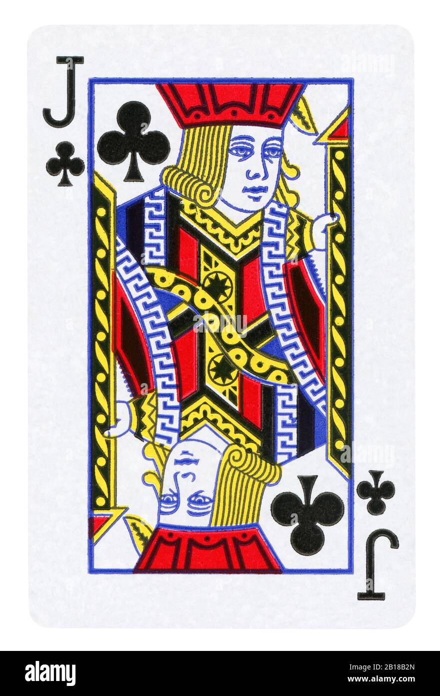 Jack clubs playing card Banque d'images détourées - Alamy