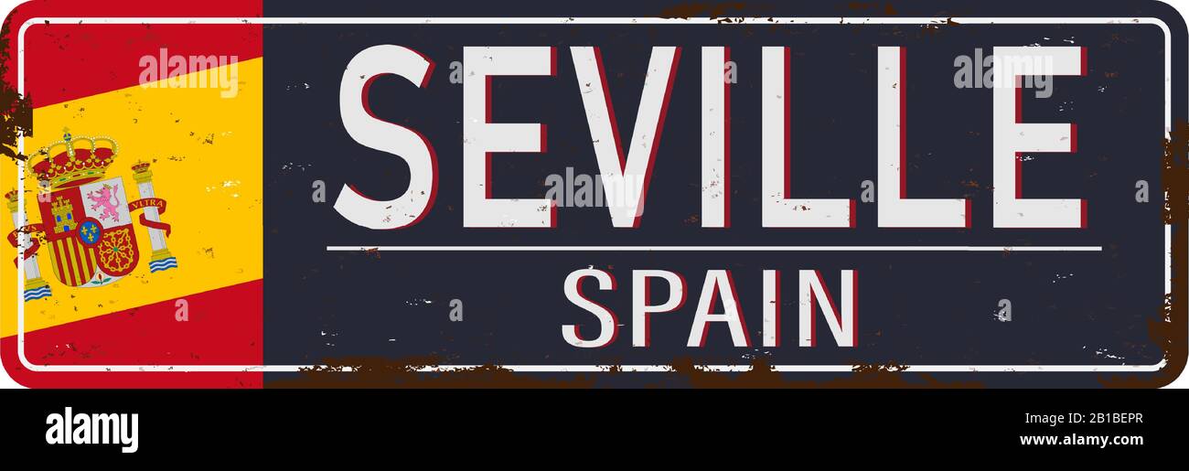 Seville road sign Banque d'images vectorielles - Alamy