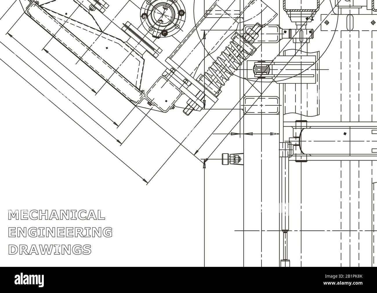 Industrie de la construction de machines. Dessin d'ingénierie mécanique ...