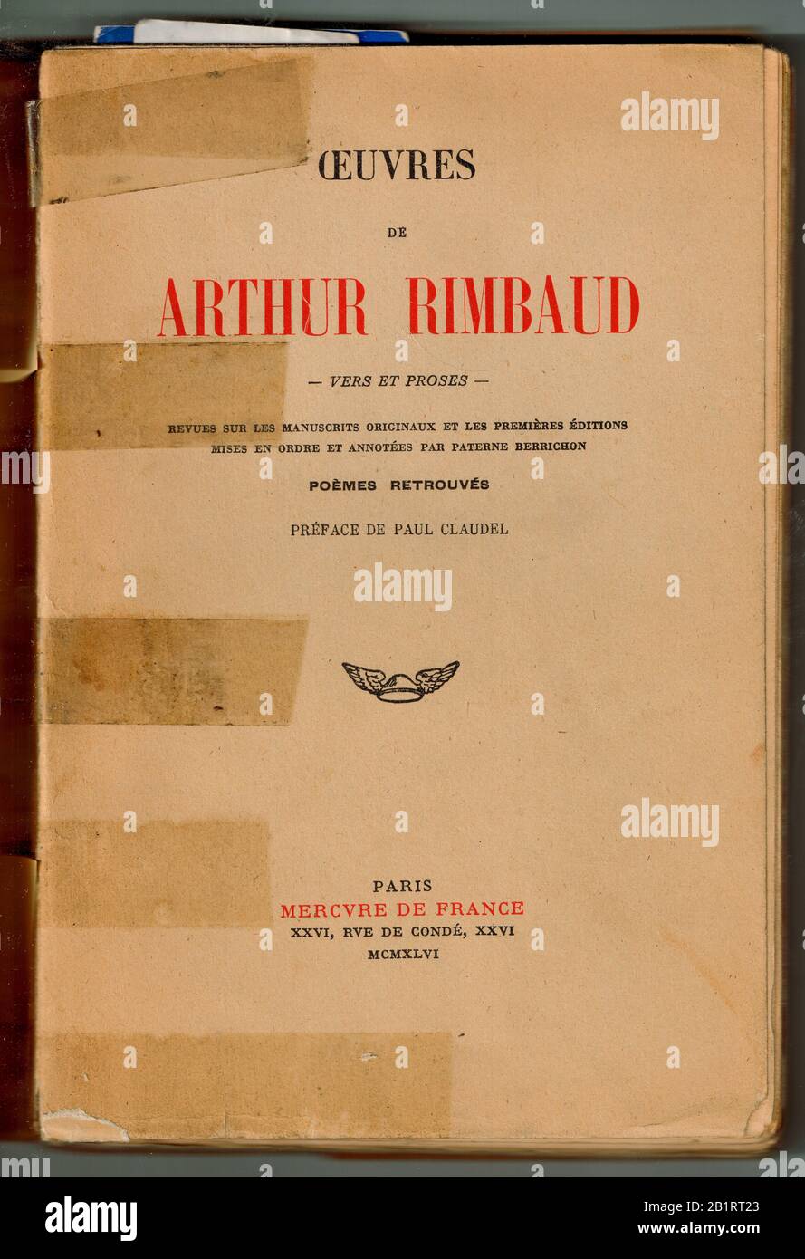 Arthur rimbaud poemes Banque de photographies et d’images à haute ...