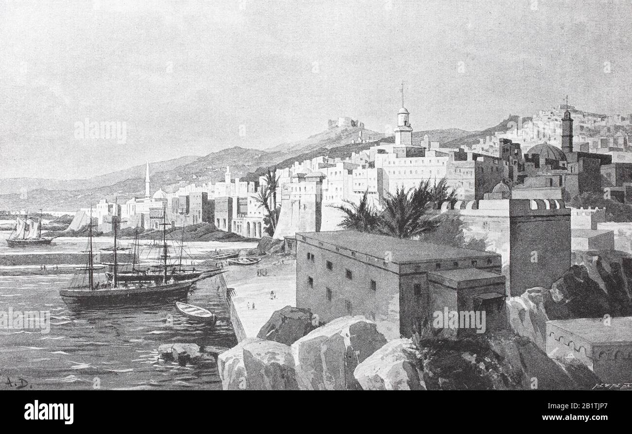 La ville d'Alger en 1830, Algérie / die Stadt Algier im Jahre 1830, Algérien, Historisch ...