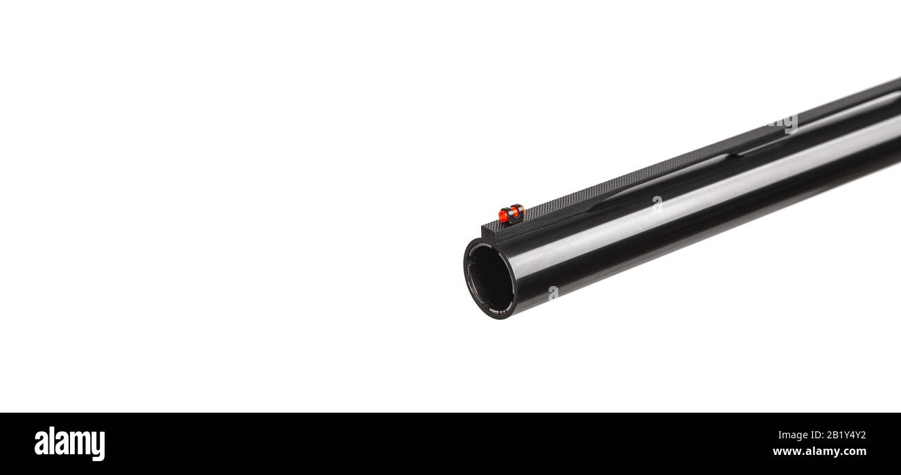 Canon de fusil de chasse gros plan. Fusil de chasse semi-automatique ...