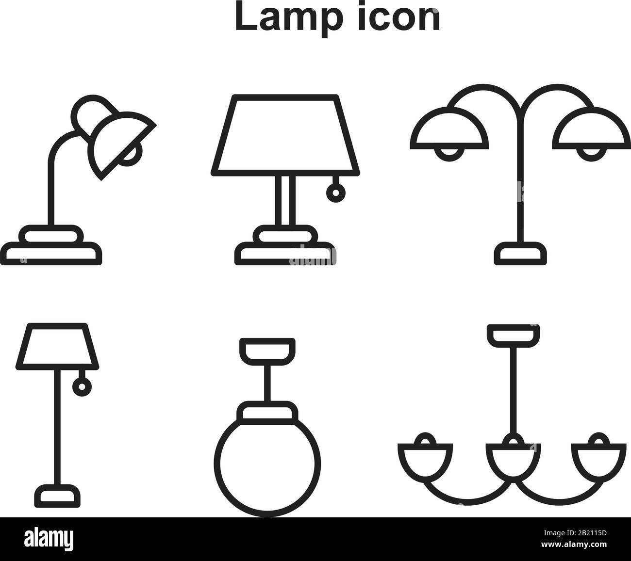 Lamp icon Banque de photographies et d’images à haute résolution - Alamy