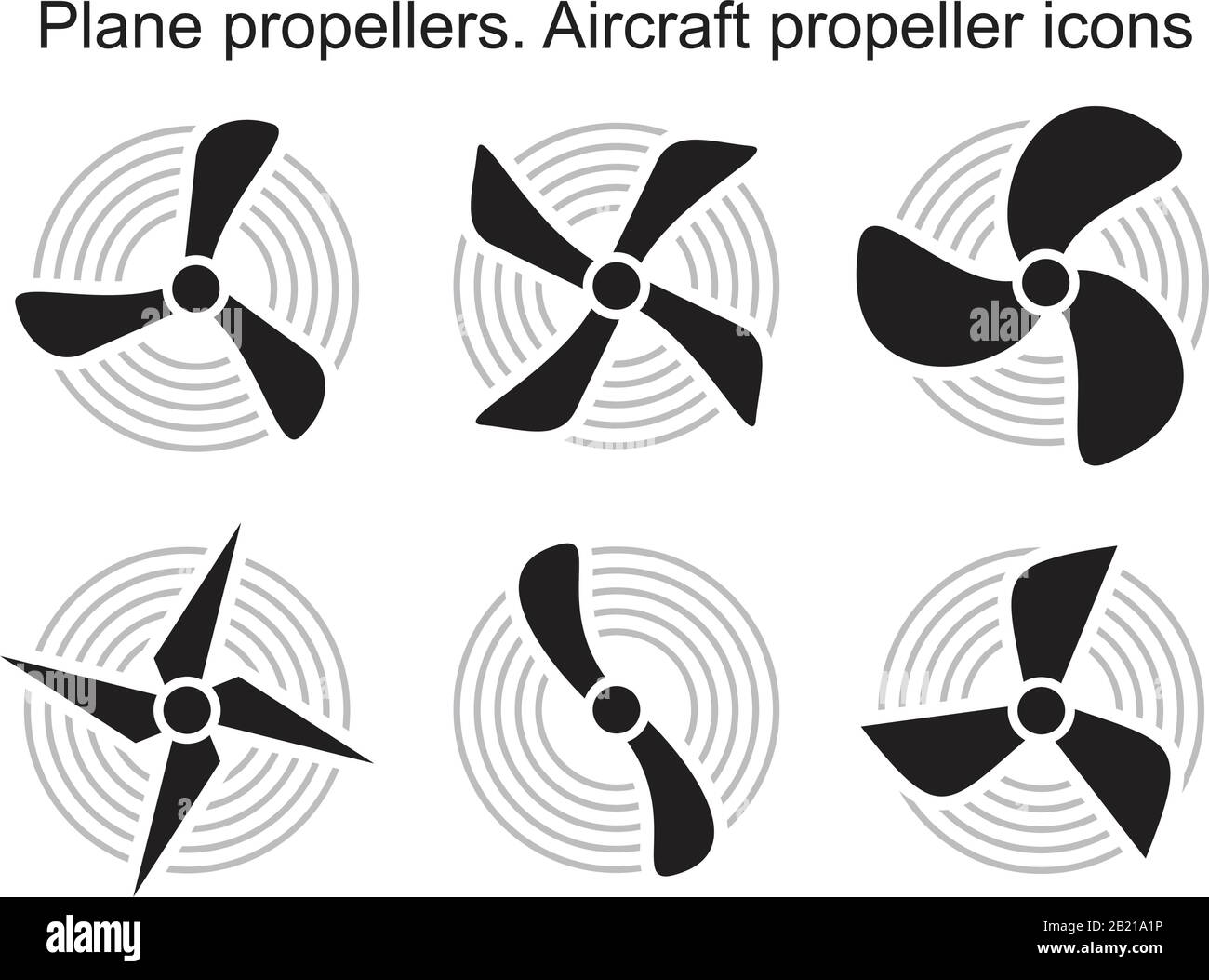 Hélices de plan, modèle D'Icône Aircraft Propeller noir de couleur ...