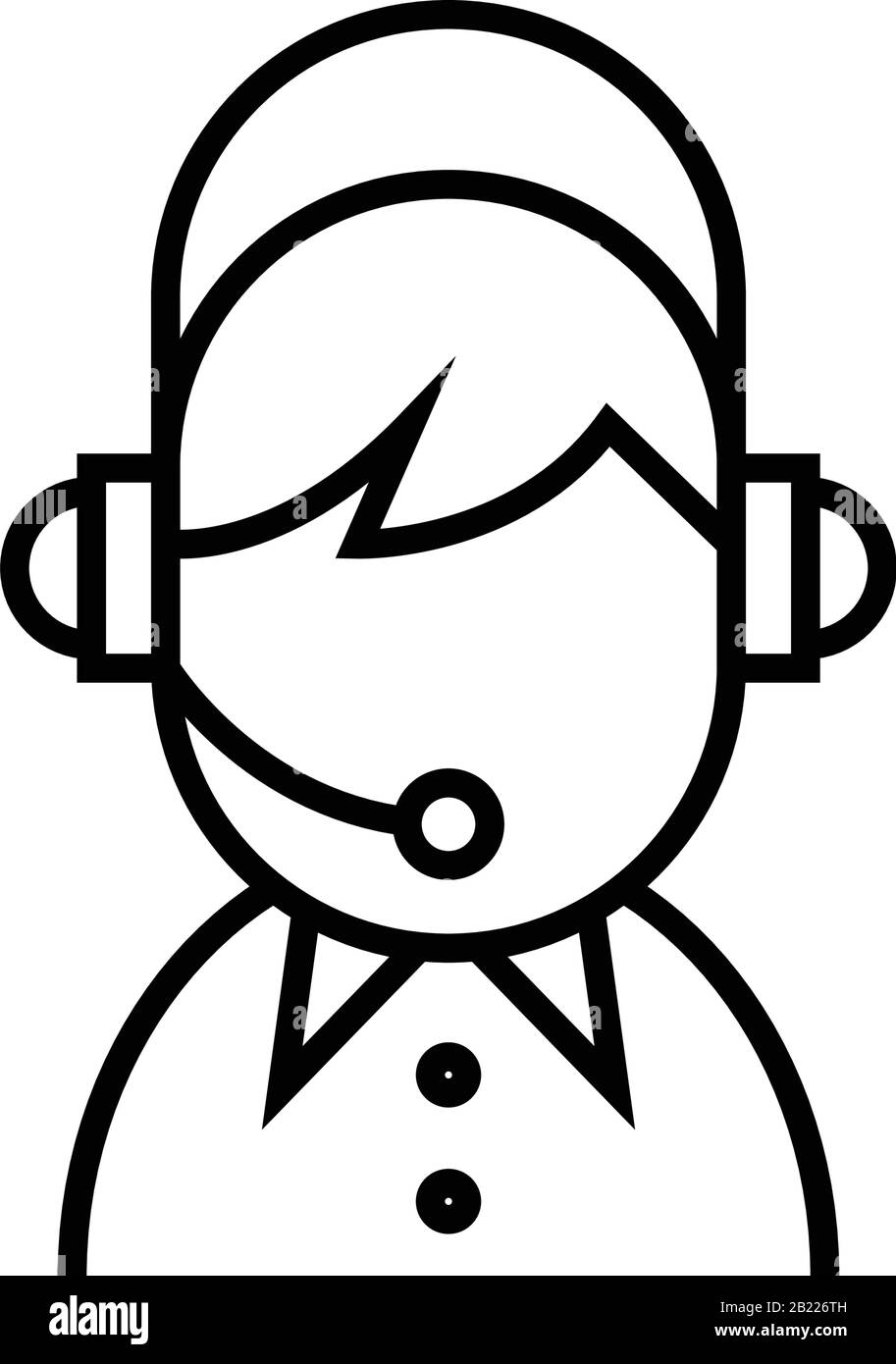 Icône de ligne d'appui de l'opérateur, signe de concept, illustration ...