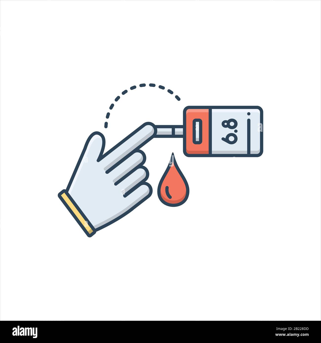 Icône de test de glycémie Image Vectorielle Stock - Alamy