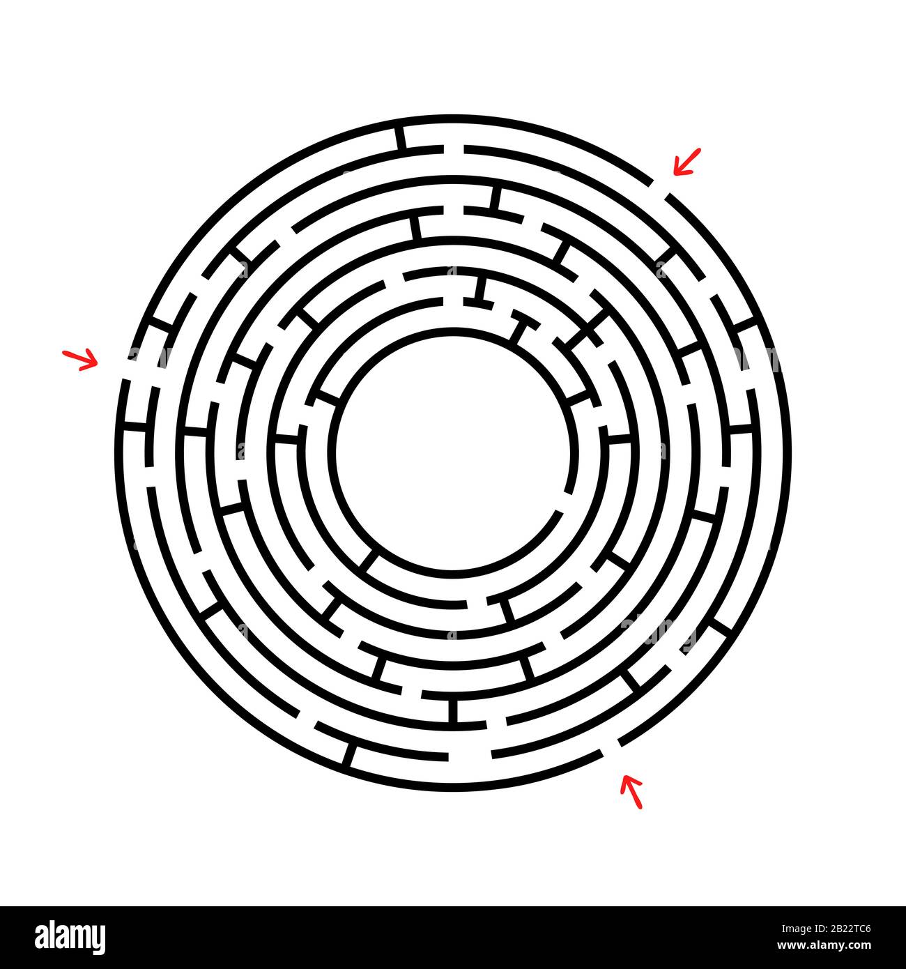 Labyrinthe rond. Un jeu intéressant et utile pour les enfants et les ...