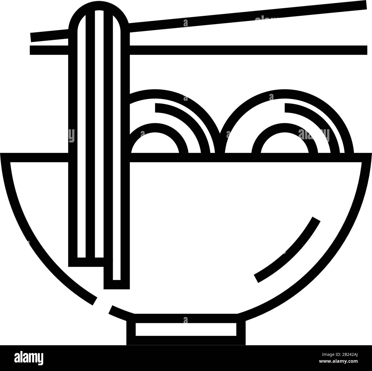 Icône de la ligne de pâtes, signe concept, illustration vectorielle ...