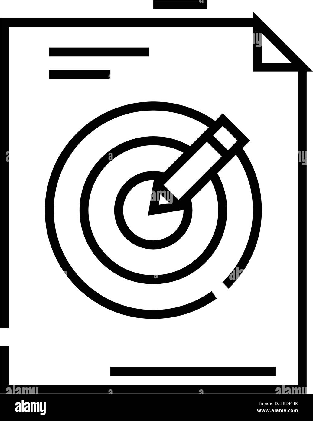 Icône de ligne d'objectif productive, signe de concept, illustration ...