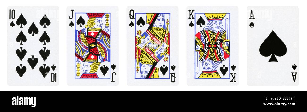 Pique Suit Vintage Cartes à jouer, ensemble : As, Roi, Dame, Valet et ...