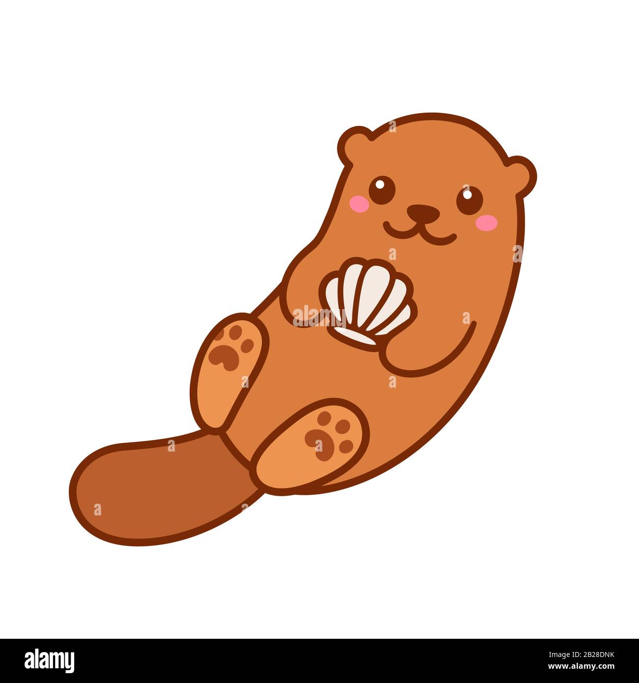 Loutre de dessin animé Banque d'images vectorielles - Alamy