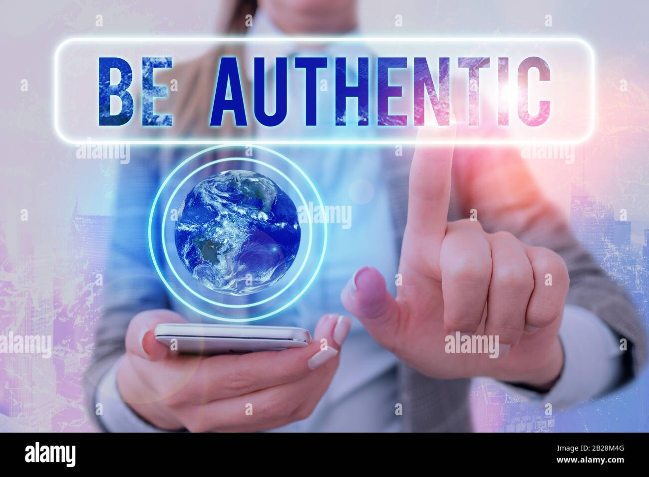 Écriture de texte d'écriture manuscrite Soyez authentique. Photo ...