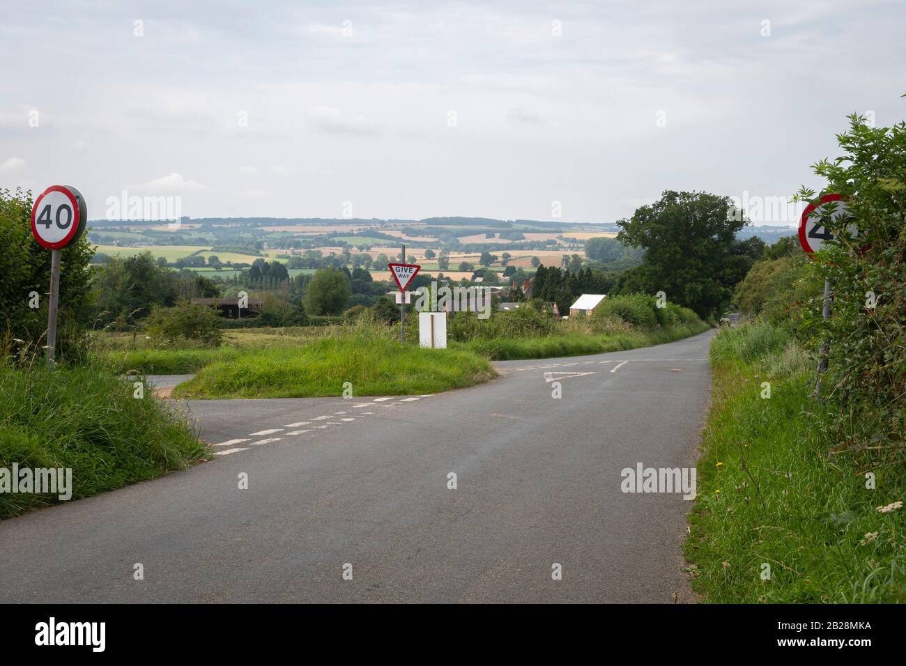 Panneau de jonction de route de campagne Banque de photographies et d ...