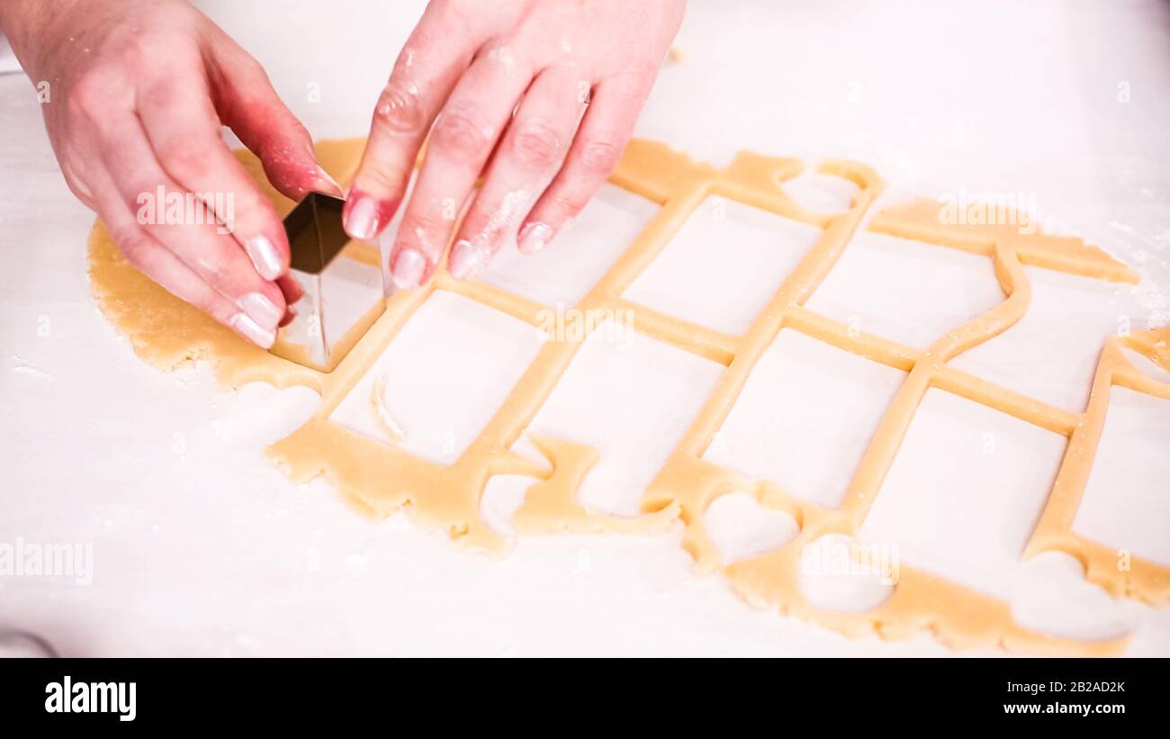 Étape par étape. Découper des formes de pâte à sucre avec un emporte ...