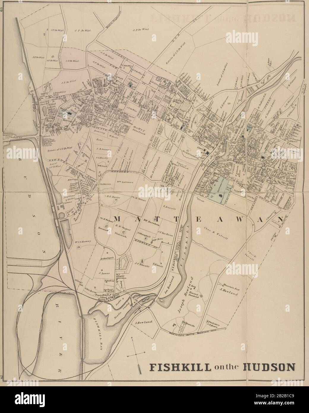 Fishkill new york sur une carte Banque de photographies et d’images à ...