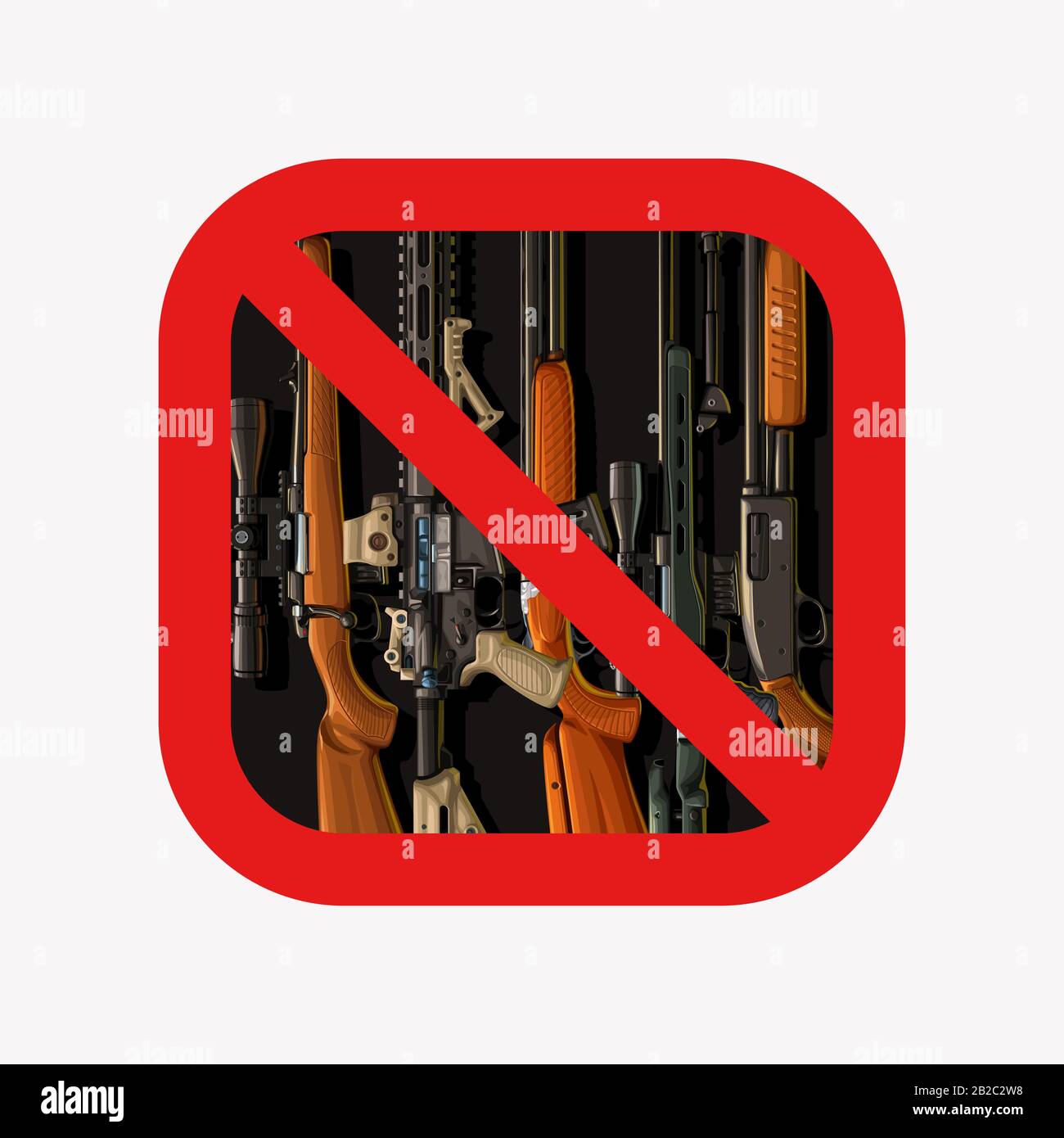 Armes interdites Banque d'images vectorielles - Alamy