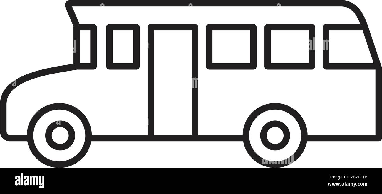 Modèle d'icône de bus couleur noire modifiable.symbole d'icône de bus ...