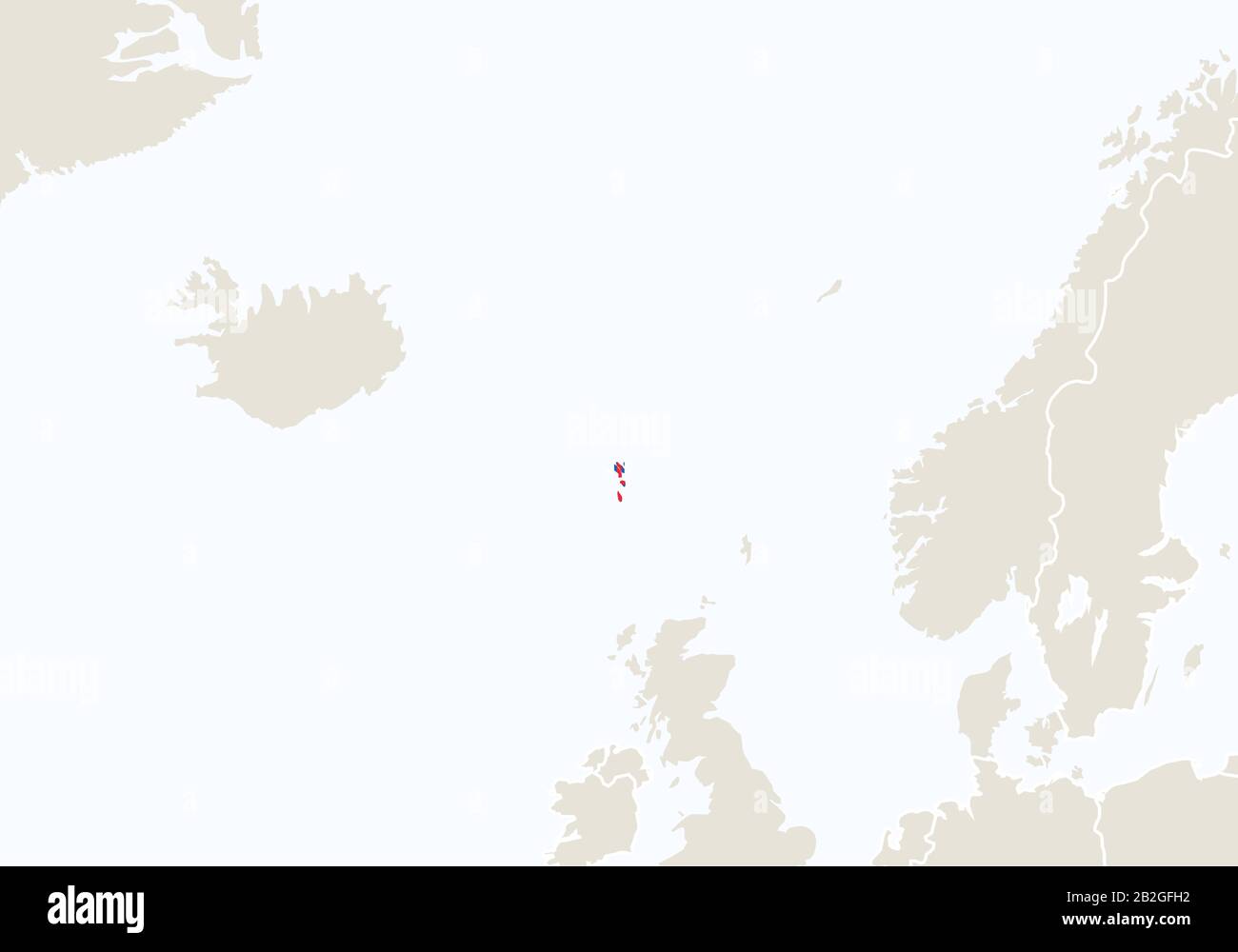 Faroe islands map Banque d'images vectorielles - Alamy