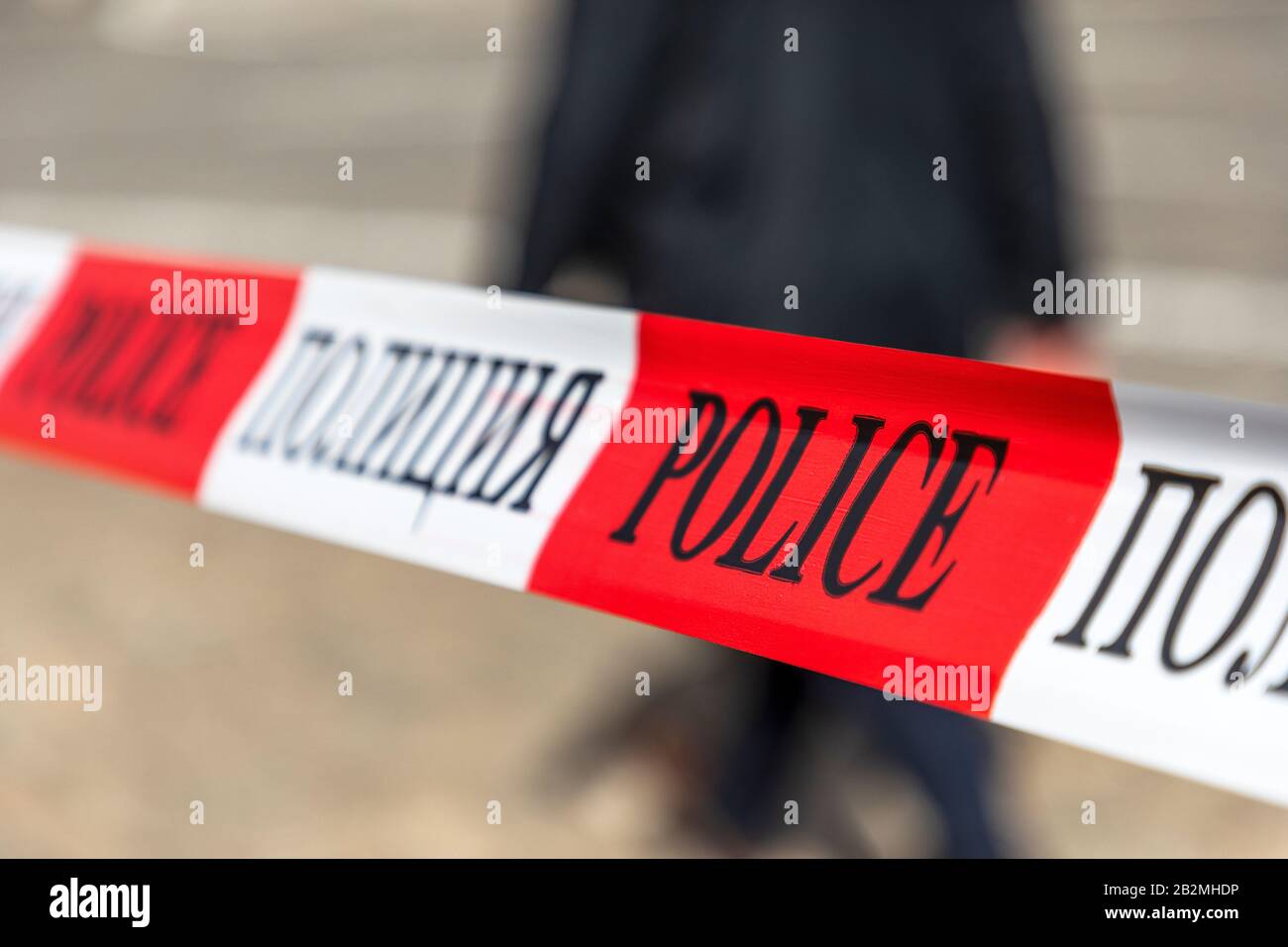 Panneau de signalisation de la mort de la police du crime Banque de ...