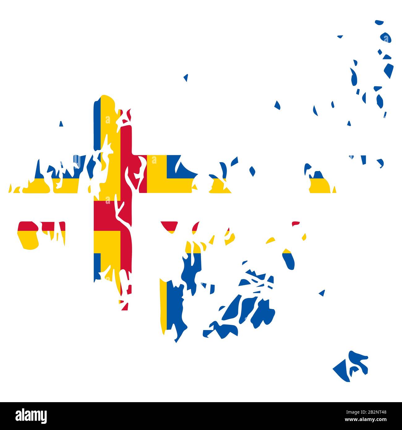 Drapeau jaune avec croix rouge Banque d'images vectorielles - Alamy