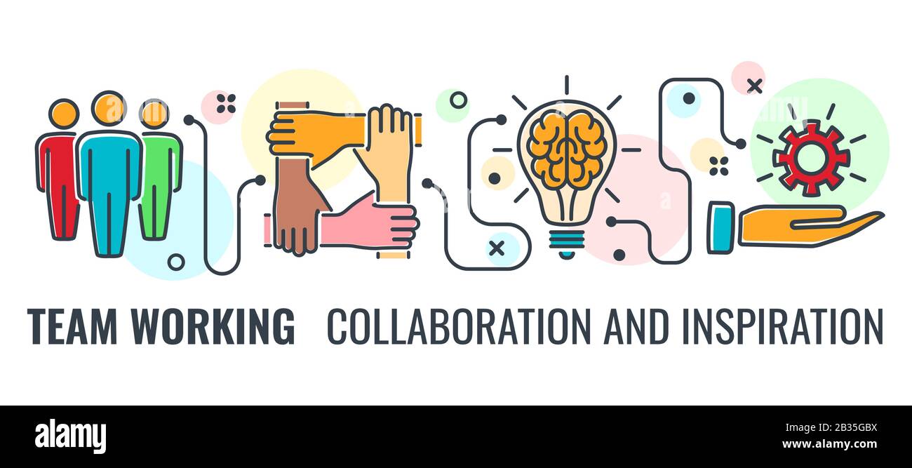 Collaboration pictogramme Banque d'images vectorielles - Alamy