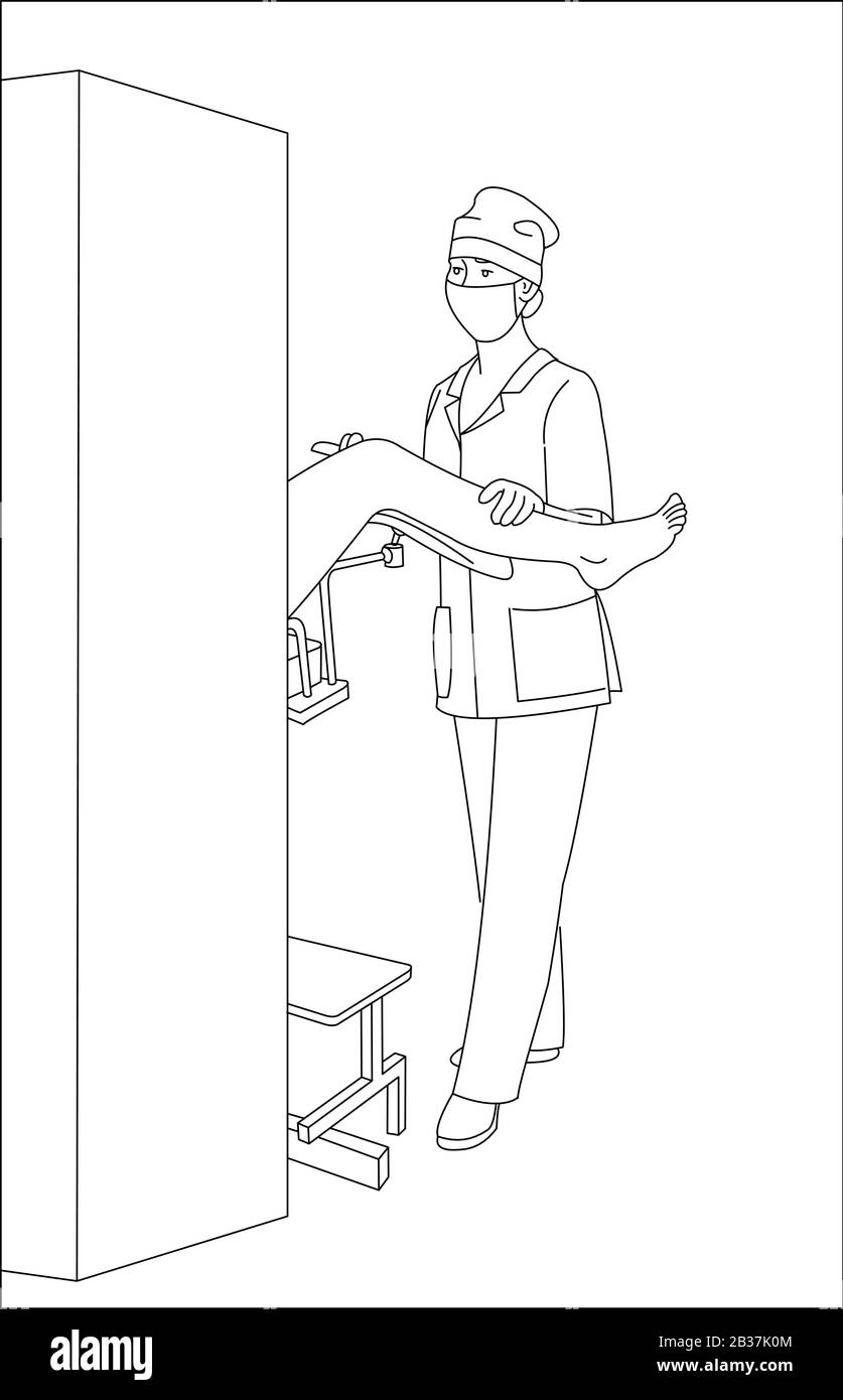 Examen gynécologie Banque d'images noir et blanc - Alamy