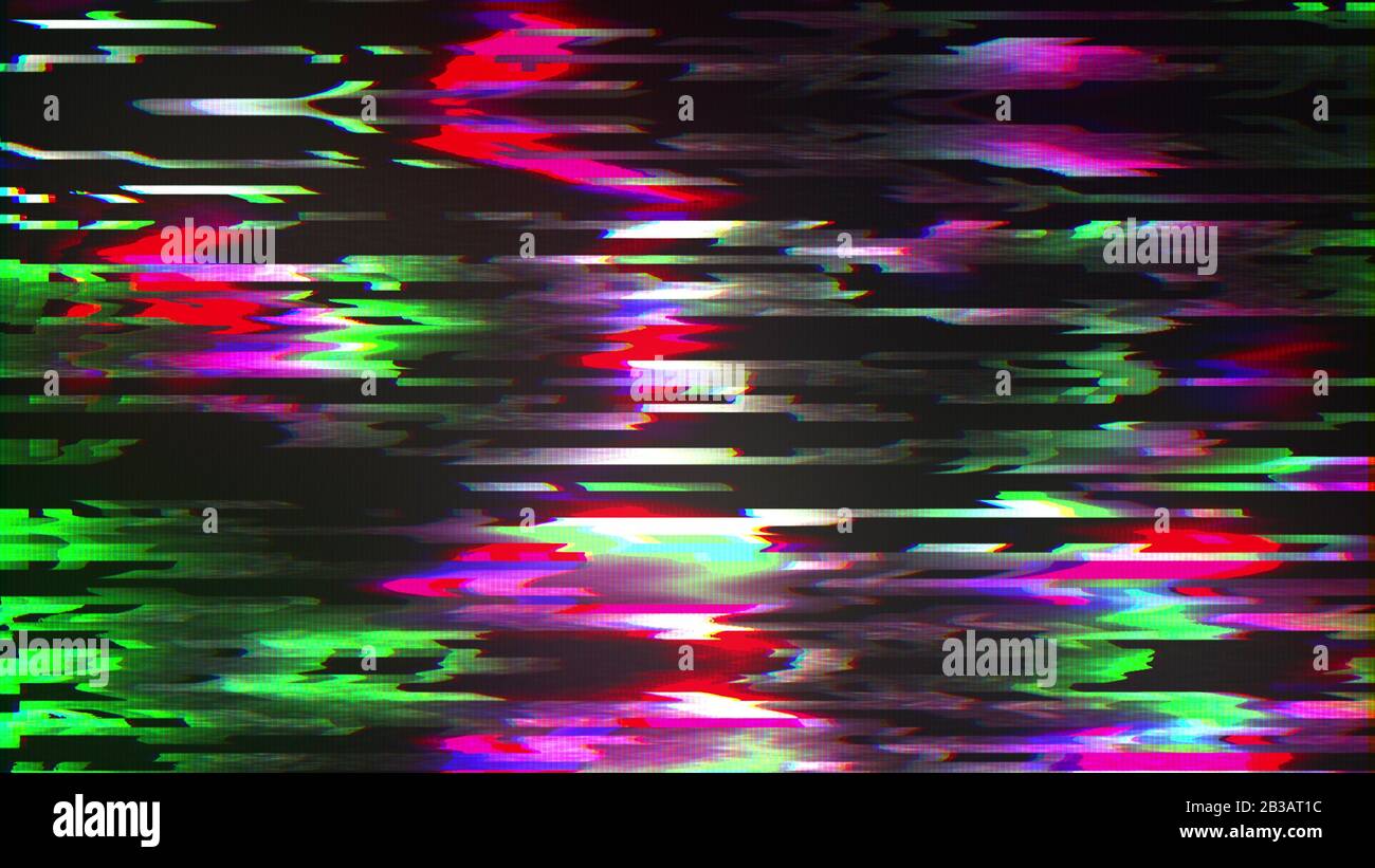 Bug, bruit de pixel à l'écran, généré par l'ordinateur. Signal ...