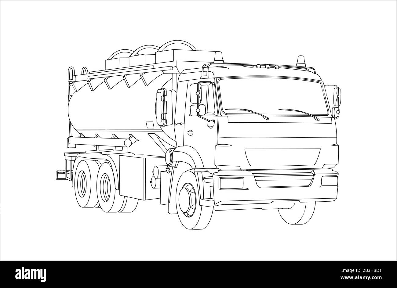 Camion-Citerne À Essence ; Réservoir ; Camion-Citerne. Voiture pour les ...