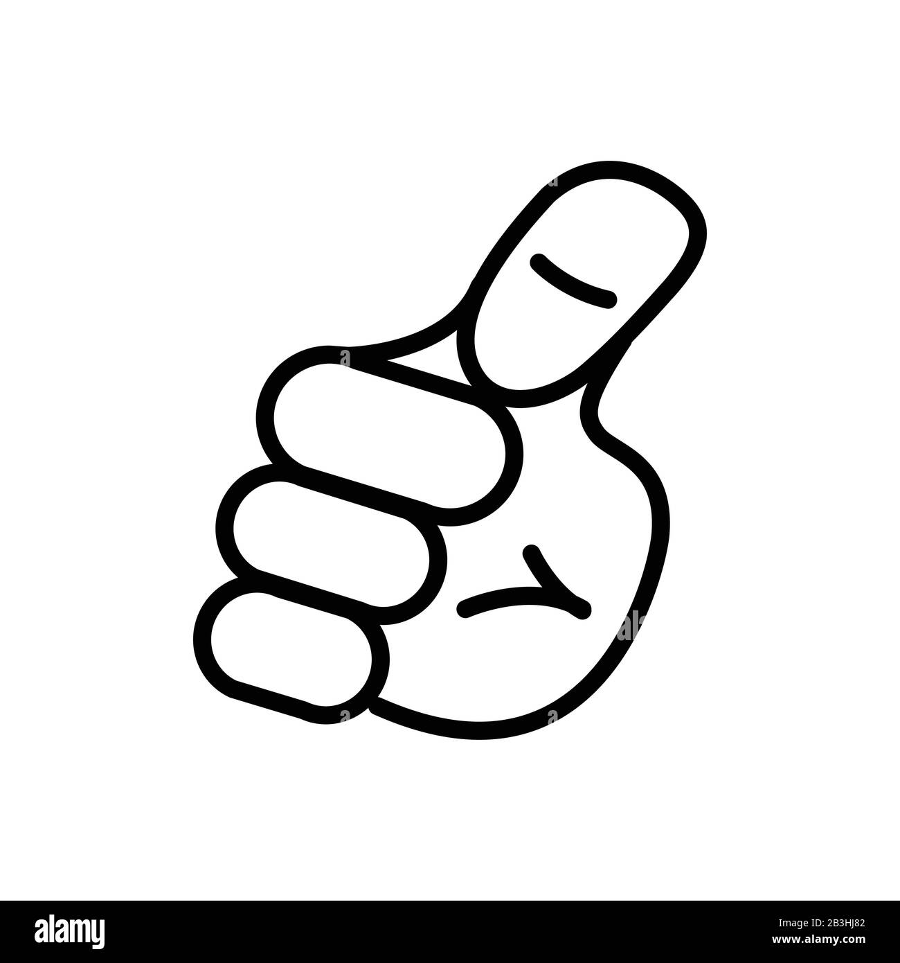 Icone pouce Banque d'images vectorielles - Alamy