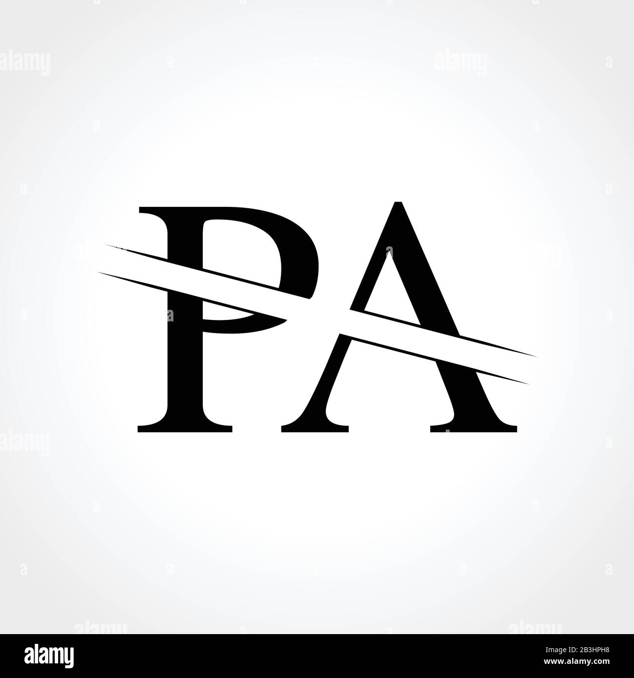 Lettre pa logo Banque d'images vectorielles - Alamy
