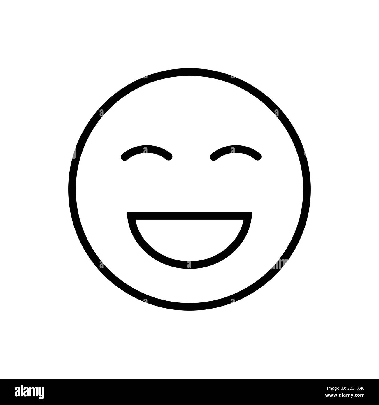 Rire logo Banque d'images noir et blanc - Alamy