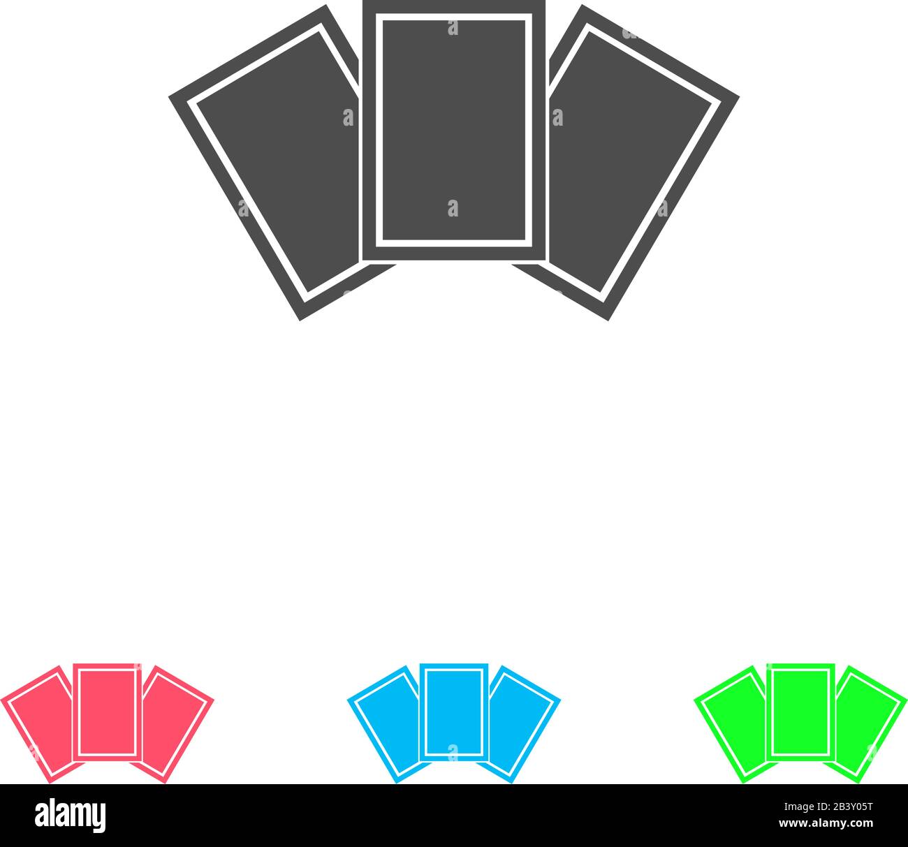 L'icône de la carte photo est à plat. Pictogramme de couleur sur fond ...