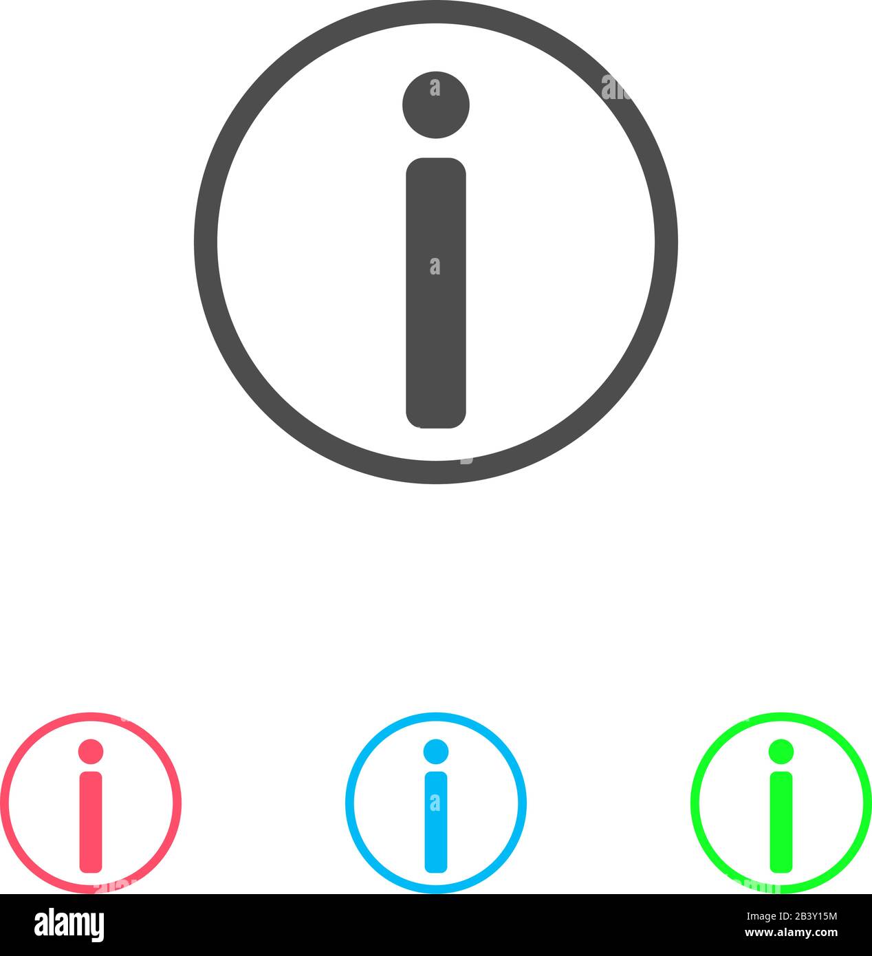 Icône Info plate. Pictogramme de couleur sur fond blanc. Symbole d ...