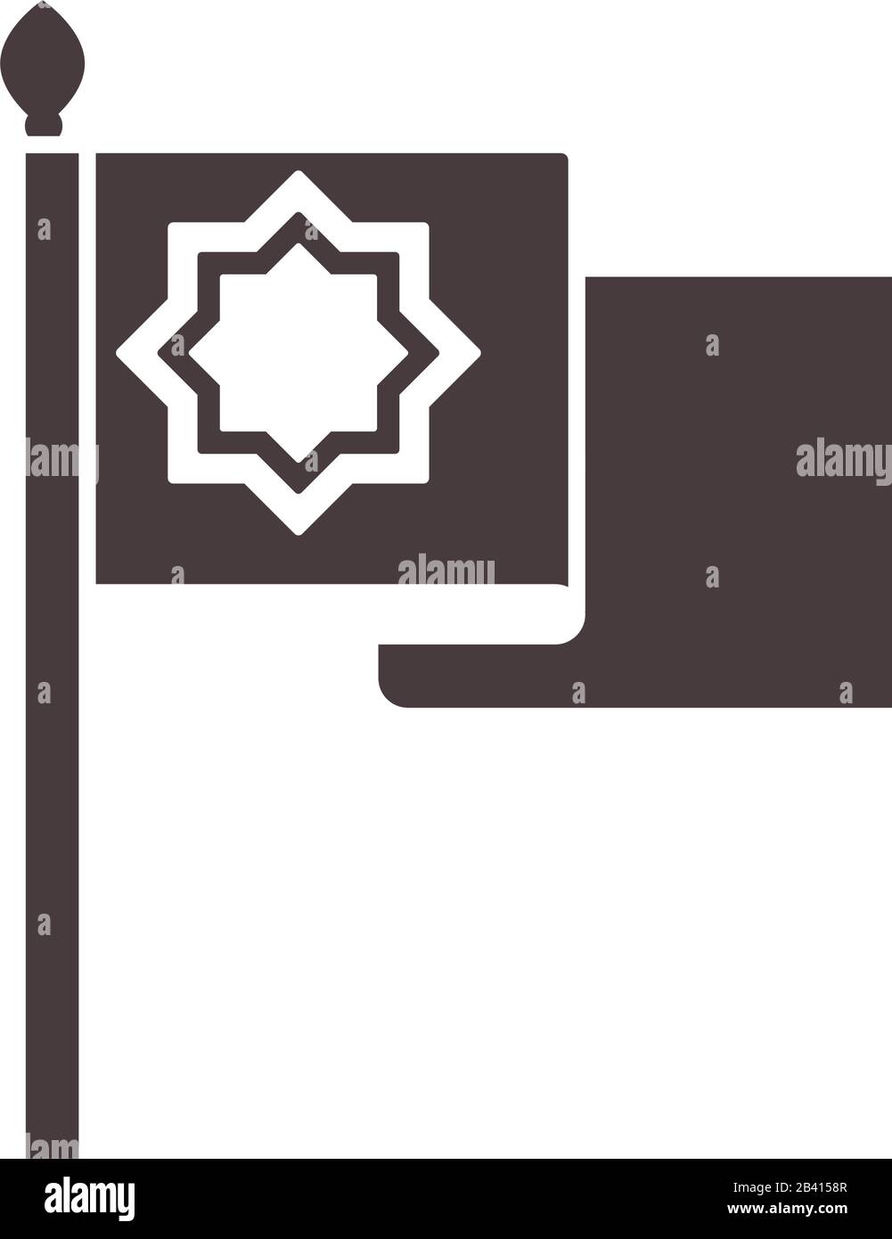 drapeau religieux ramadan arabe célébration islamique vecteur ...