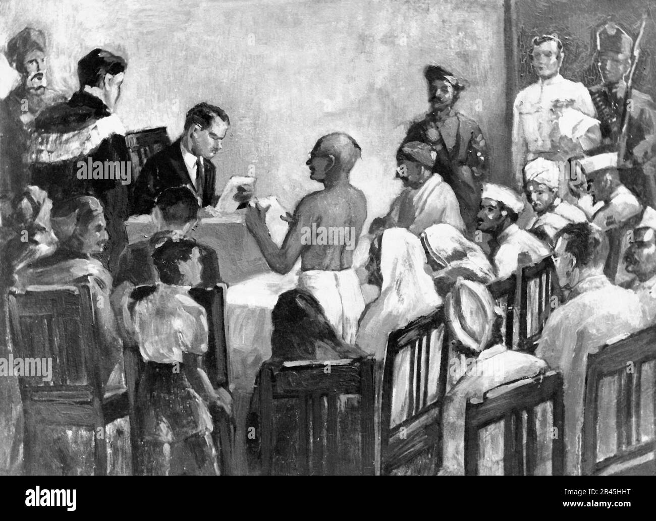 Le Grand procès de 1922 de Mahatma Gandhi, Inde, 18 mars 1922, ancien ...