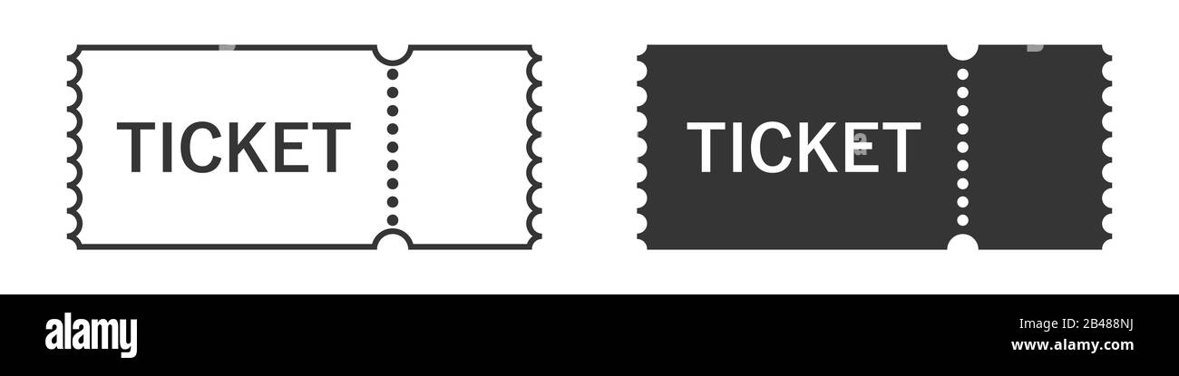 Ensemble de modèles de ticket. Ticket de modèle isolé. Modèle de ticket ...