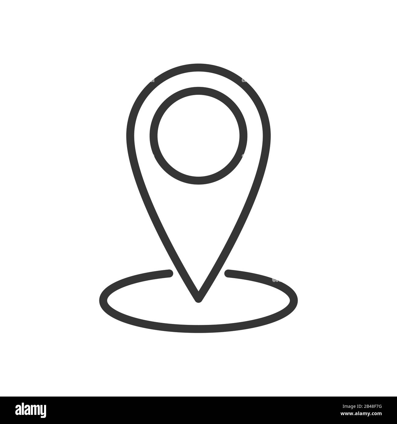 Icône d'emplacement dans un style de ligne mince. Icône de navigation ...