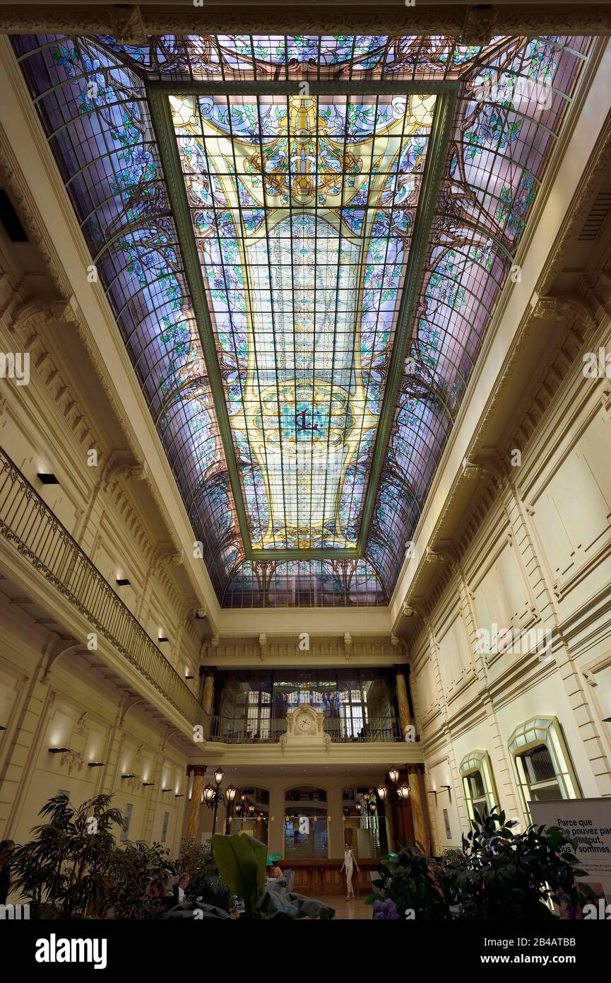 France, Meurthe et Moselle, Nancy, verre monumental Art Nouveau 250 m² ...