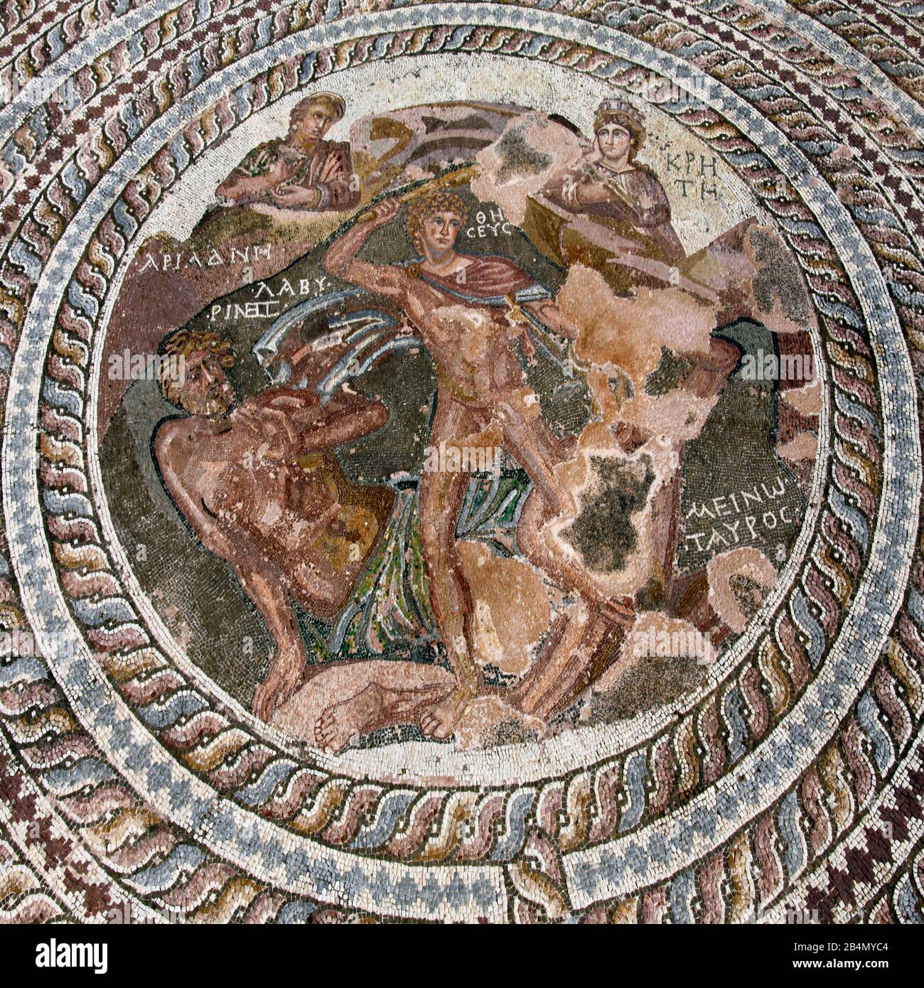 Thésée et la mosaïque du minotaure Banque de photographies et d’images ...
